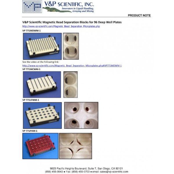 Magnetic Separation Plate for 96 Deep and Standard Well Flat, Round ...