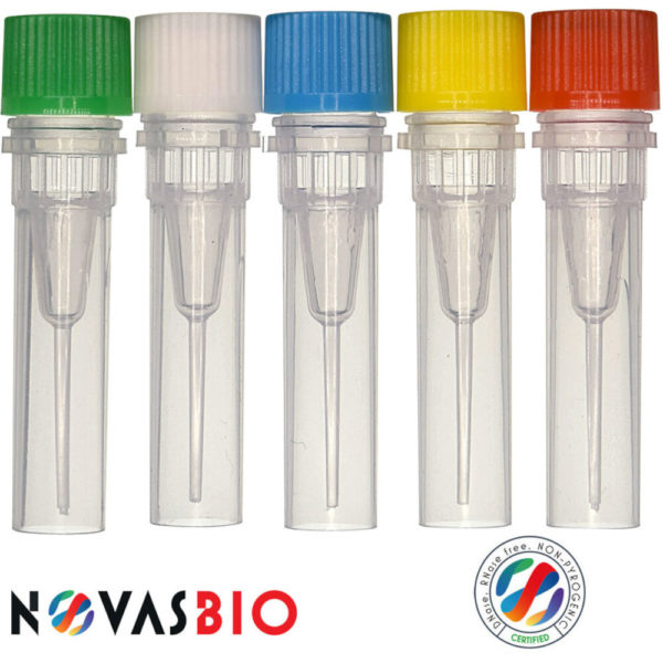0.5ml Extended Self Standing Clear Tube Cap, with screw Cap, Non ...